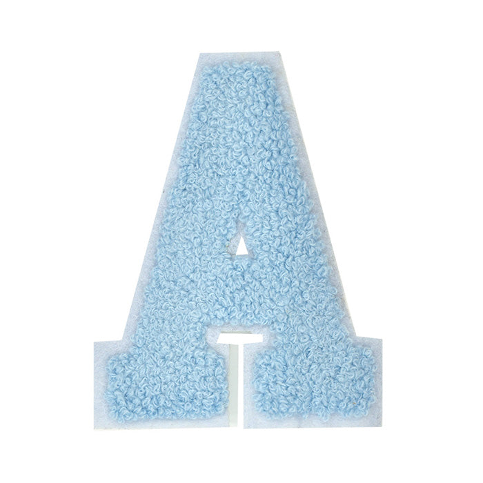 Letter Varsity Alphabets A to Z Baby Blue Chenille & White Felt 6 Inch ...