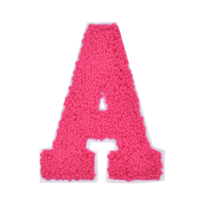 Pink Letter Varsity Alphabets A-Z Candy Pink Chenille & White Felt 6 I ...