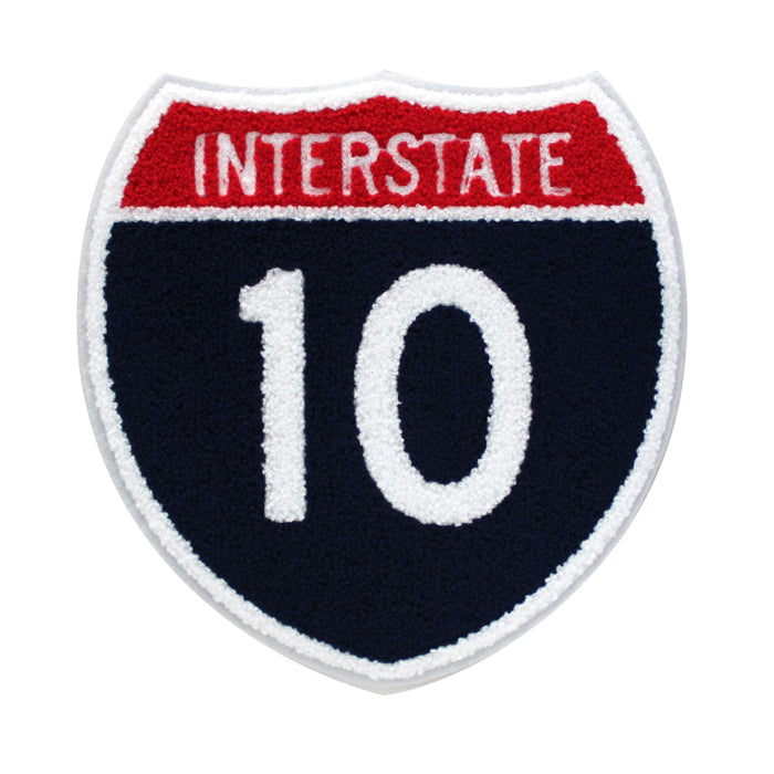 Interstate 10 Freeway Sign Chenille Patch – tackletwill