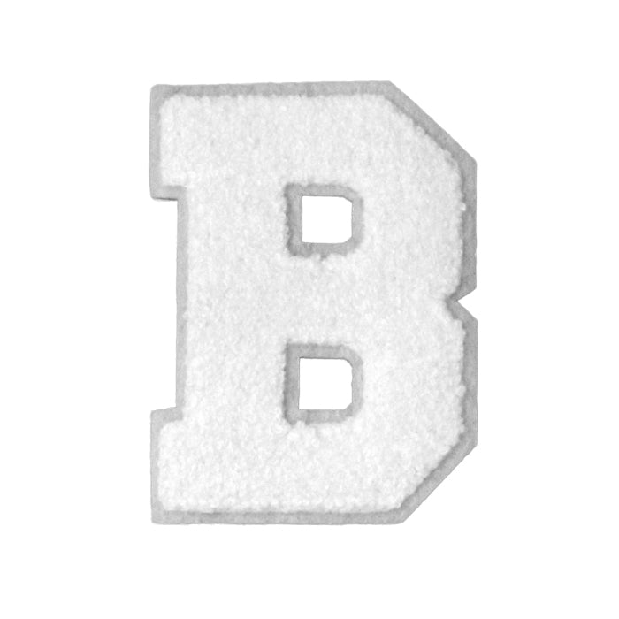 Letter Varsity Alphabets A to Z White Chenille & White Felt 2.5 Inch ...