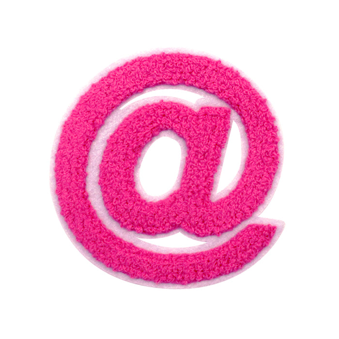 Varsity Letter Symbol @ Sign Multi Colors in Multi Sizes Chenille Patc ...