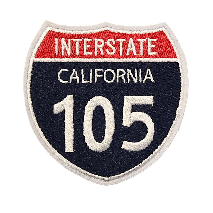 Interstate 105 Freeway Sign Embroidery Patch – tackletwill