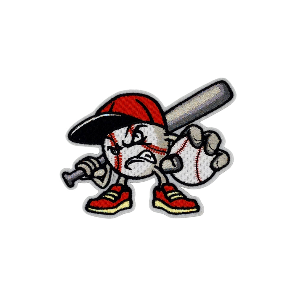 Baseball Character with Hat, Shoes and Bat Embroidery Patch – tackletwill