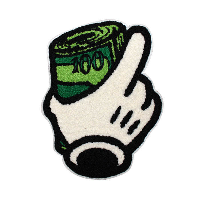 Money Holding Mickey Mouse Hand Chenille Patch – tackletwill