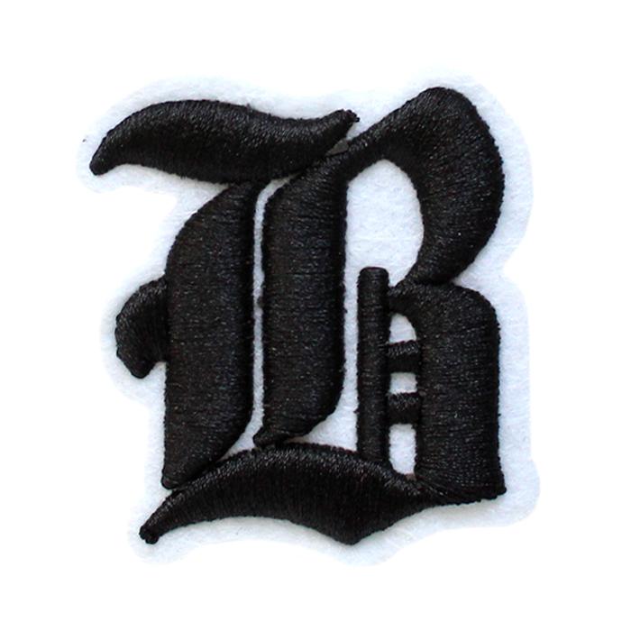 3D Old English Roman Font Alphabets A To Z Size 3 Inches Black Embroid ...