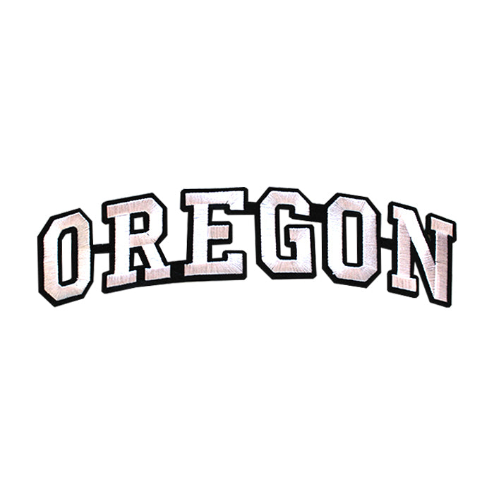Varsity State Name Oregon in Multicolor Embroidery Patch – tackletwill