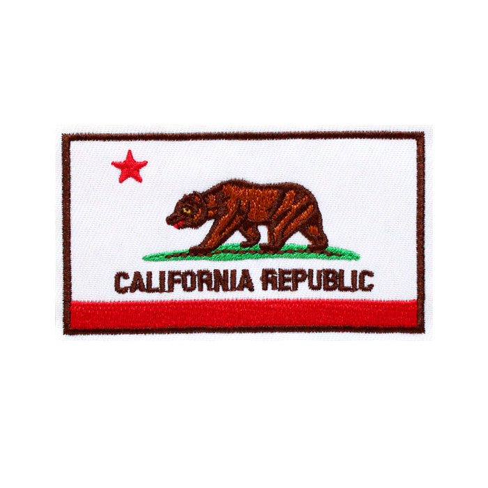 California Republic Bear Flag Design Embroidery Patch – tackletwill