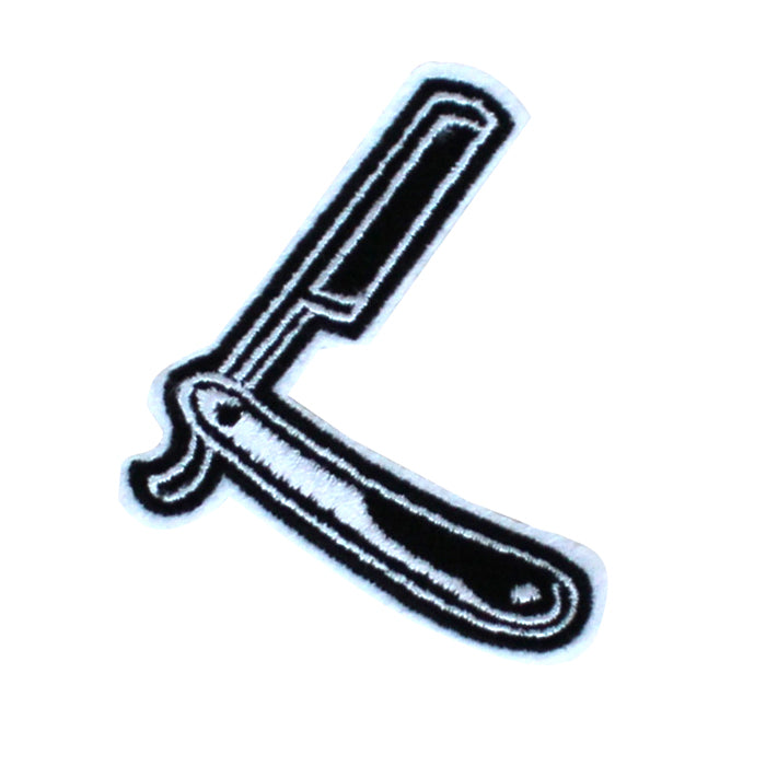 Barber Razor Shaving Blade Embroidery Patch – tackletwill