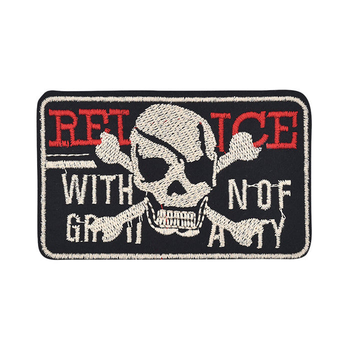 Skull Rectangular Embroidery Patch – tackletwill