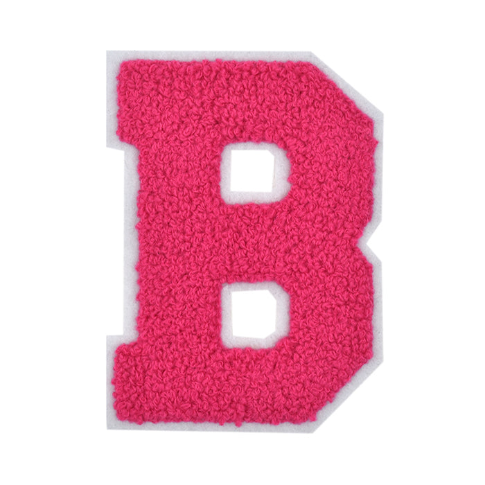 Letter Varsity Alphabets A-Z Candy Pink Chenille & White Felt 6 Inch ...