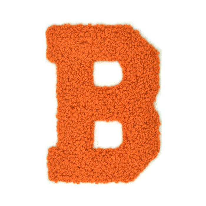 ORANGE Letter Varsity Alphabets A to Z Orange Chenille & White Felt 4 ...