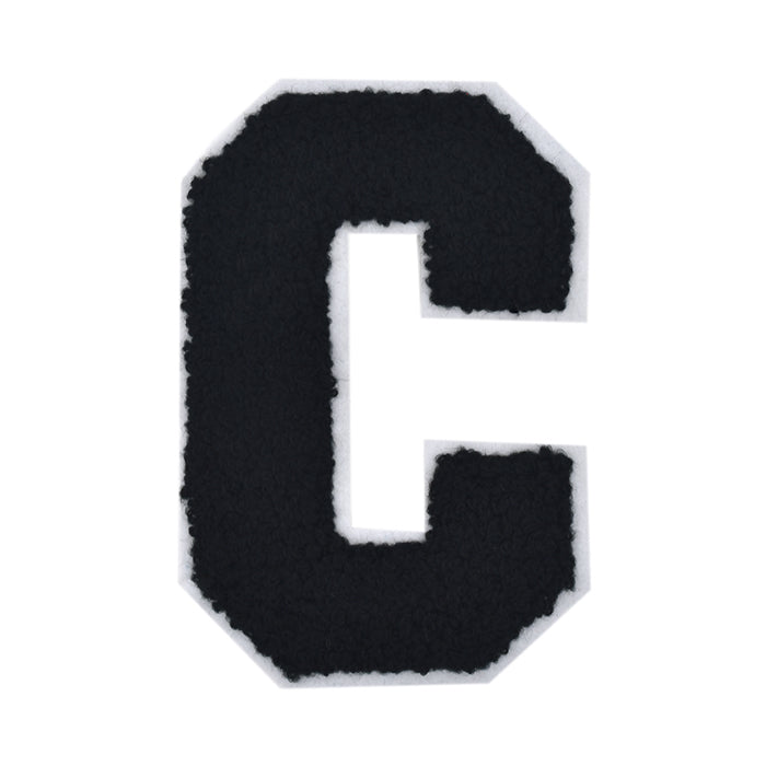 Letter Varsity Alphabets A to Z Black Chenille & White Felt 8 Inch ...
