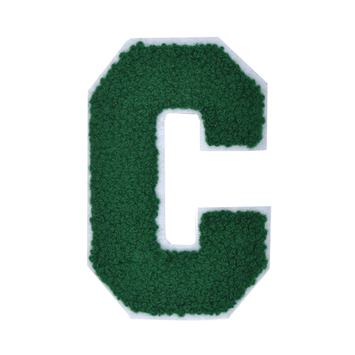 Letter Varsity Alphabets A to Z Hunter Green Chenille & White Felt 6 I ...
