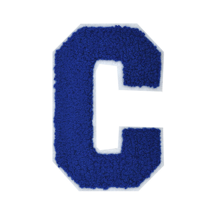 Letter Varsity Alphabets A to Z Royal Blue Chenille & White Felt 4 Inc ...
