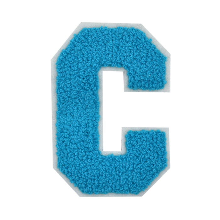 Letter Varsity Alphabets A to Z Teal Blue Chenille & White Felt 2.5 In ...